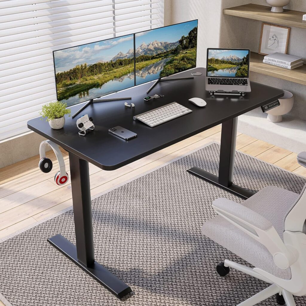 120 x 60cm Electric Adjustable Standing Desk - Gucca Furniture - office ...