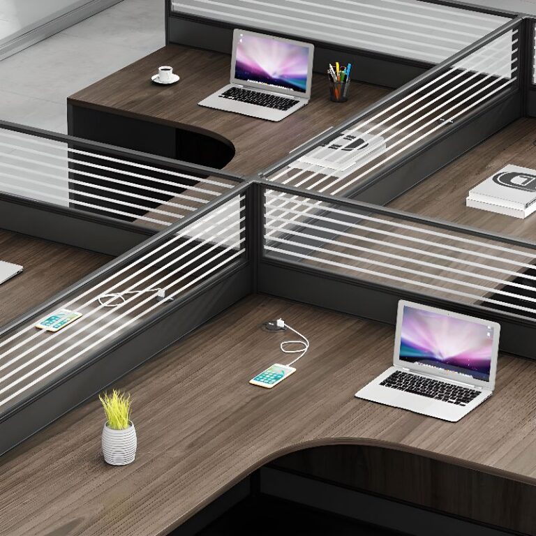 4-Way Modular Curved Workstation - Gucca Furniture
