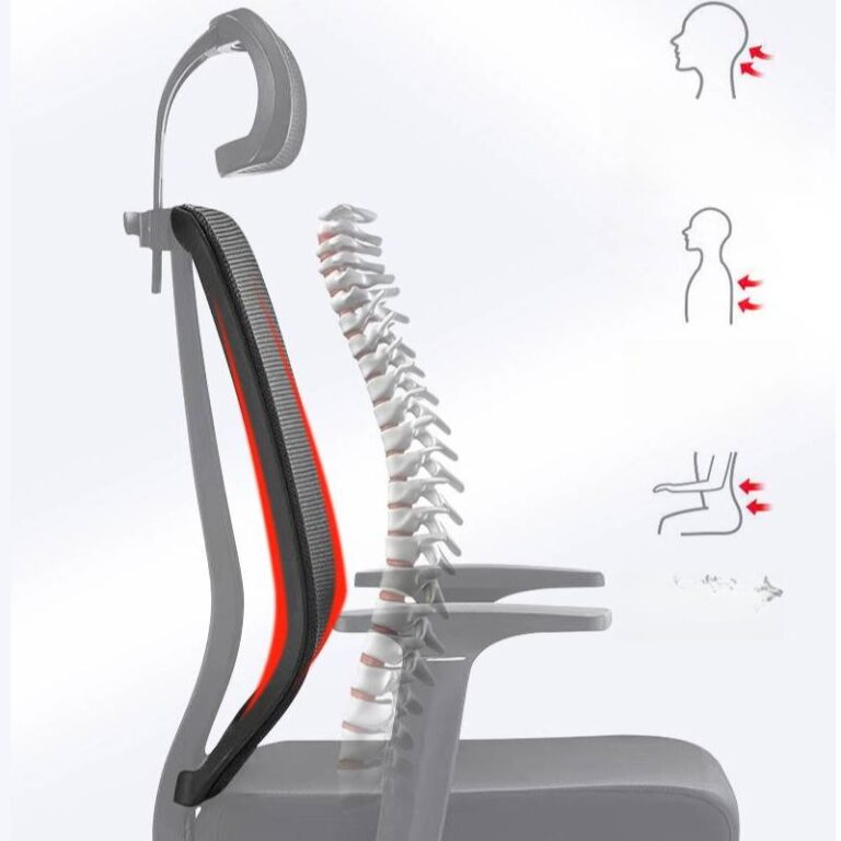 High Back Mesh Orthopedic Office Chair - Gucca Furniture