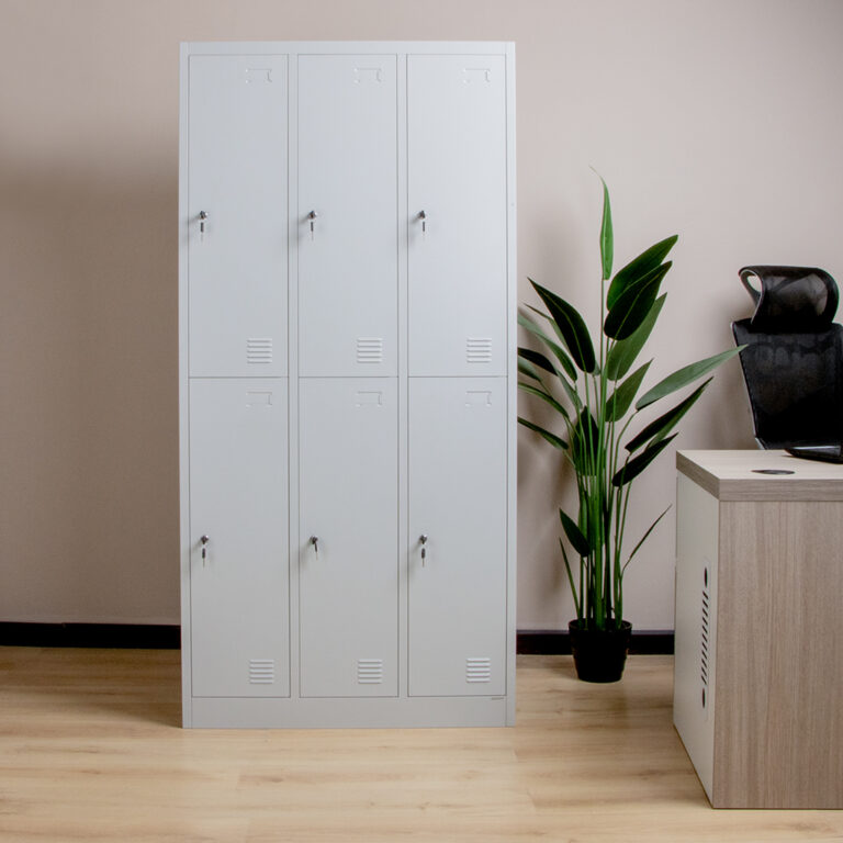 6-Door Locker Metallic Storage Office Cabinet - Gucca Furniture