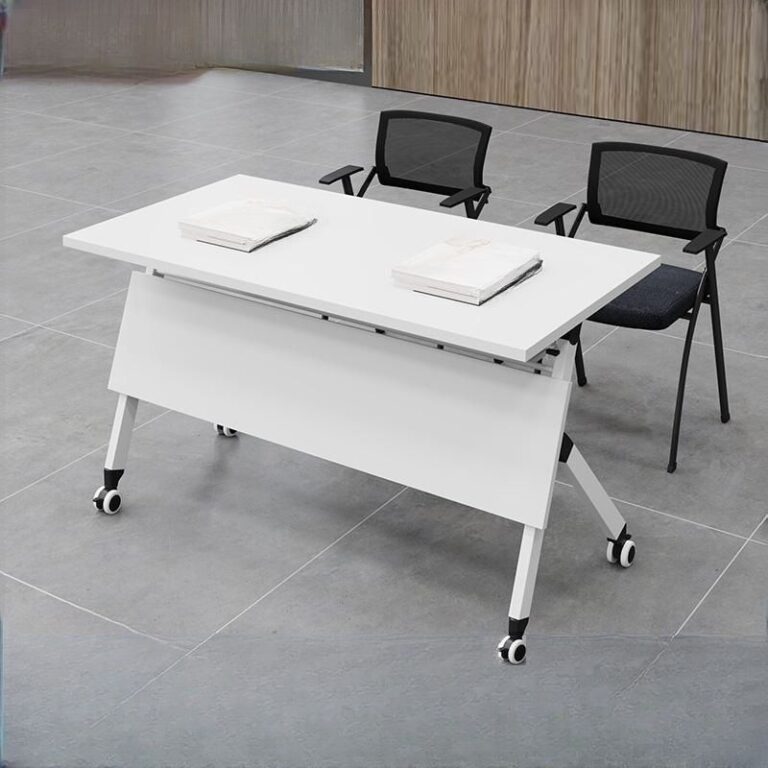 Compact Foldable Writing Table with Caster Wheels - Gucca Furniture