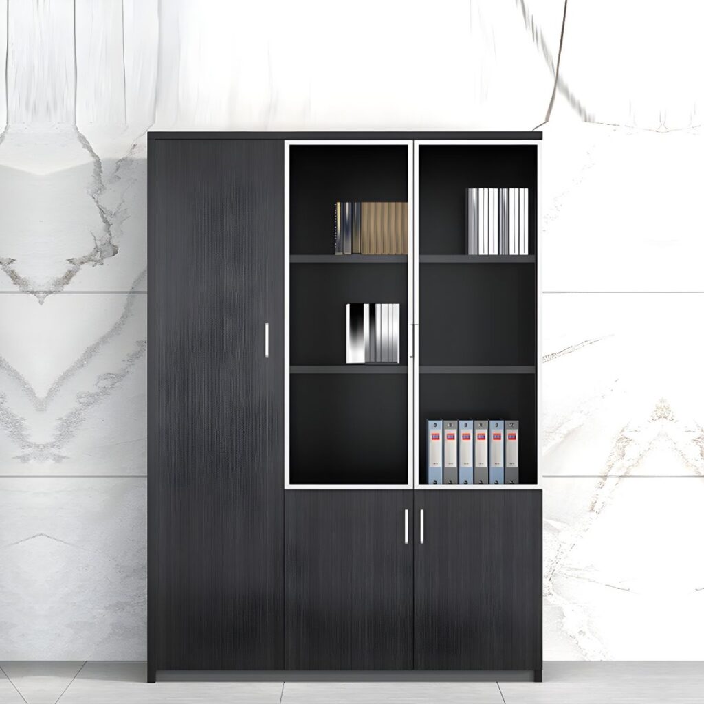 3-Door Wooden Office Vertical Cabinet - Gucca Furniture