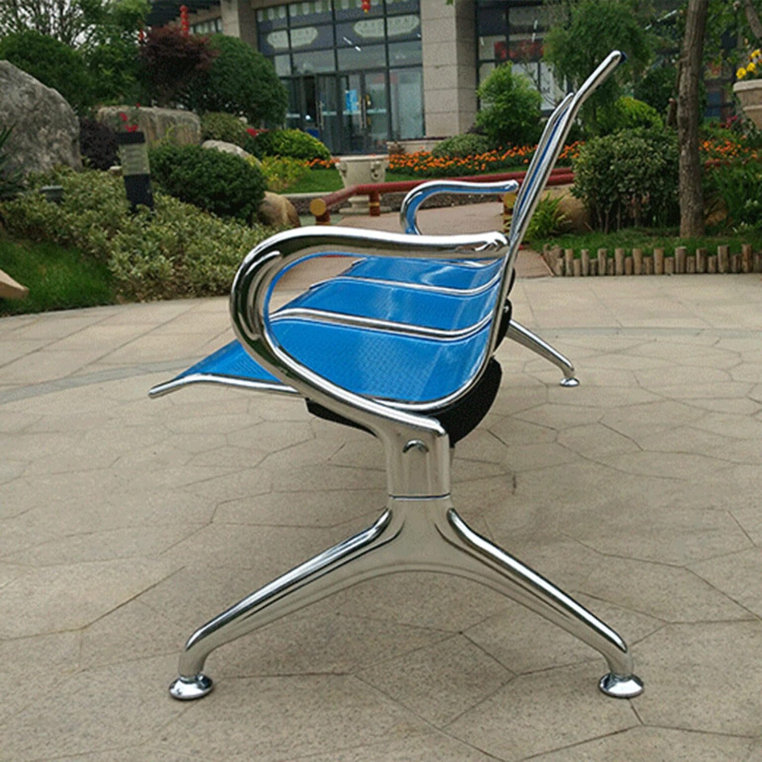 3-Seater Steel Hospital Waiting Bench - Gucca Furniture