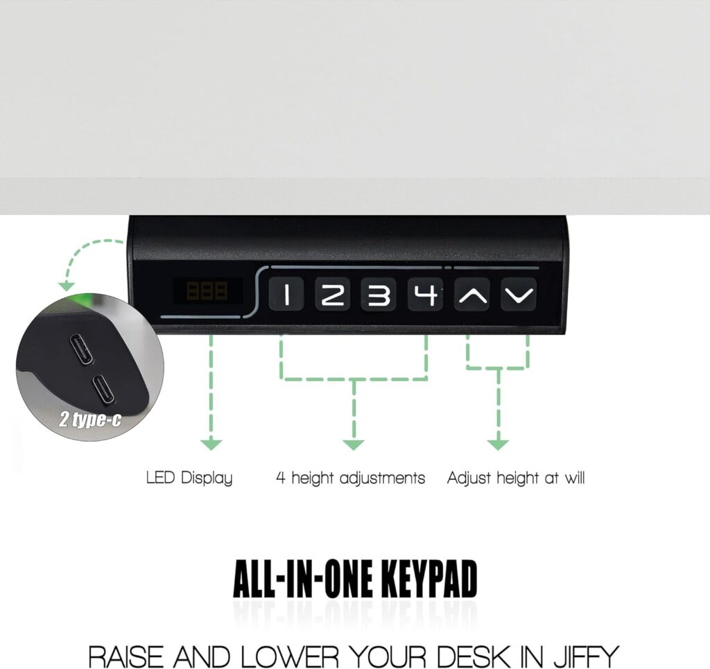 Electric Standing Motorized Office Desk - Gucca Furniture