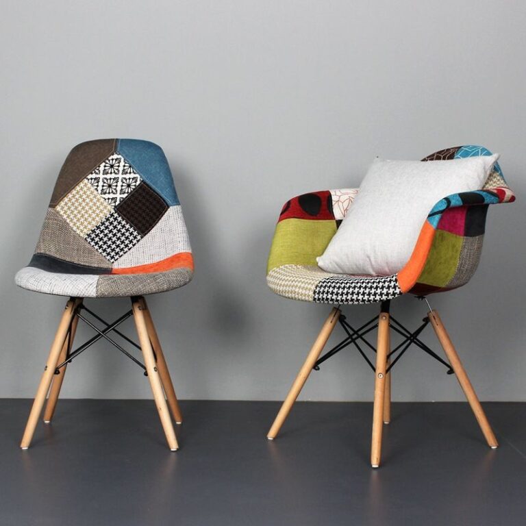 Arm Rest Patch Work Chair - Gucca Furniture -Furniture Shop in Kenya
