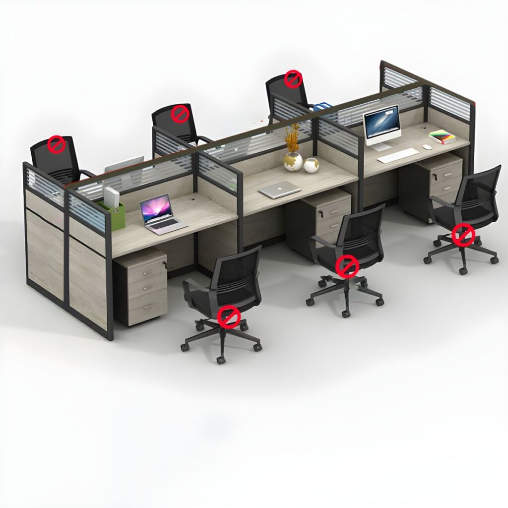 6-Way Office Modular Workstation - Gucca Furniture -Furniture Shop in Kenya