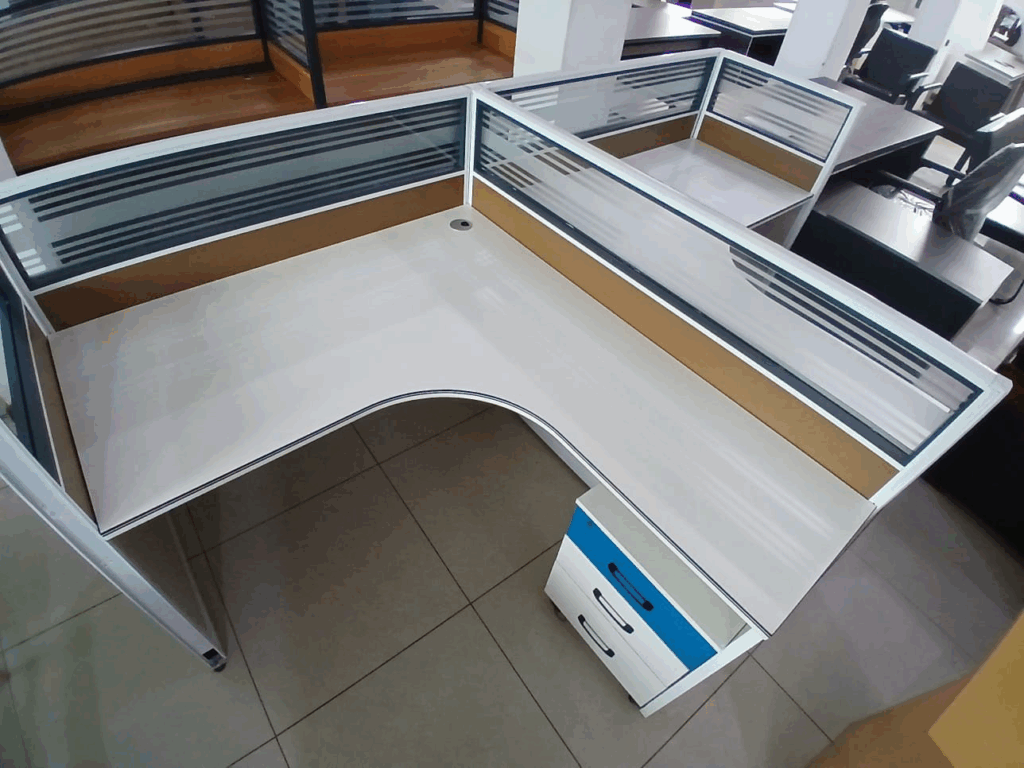 2-way Curved Office Workstation - Gucca Furniture -Furniture Shop in Kenya