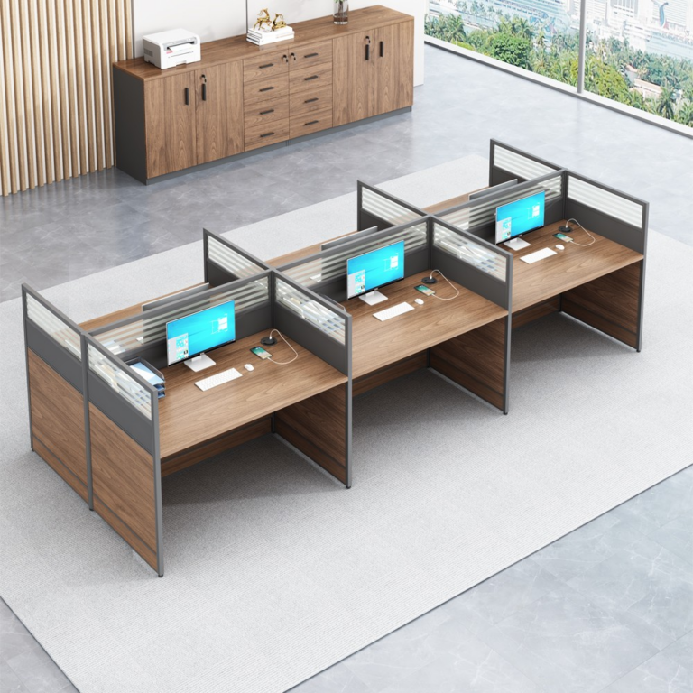 6-Way Brown Modular Workstation - Gucca Furniture -Furniture Shop in Kenya