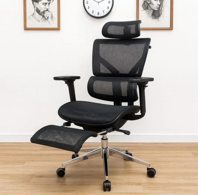 Orthopedic Mesh Chair with Footrest - Gucca Furniture -Furniture Shop ...