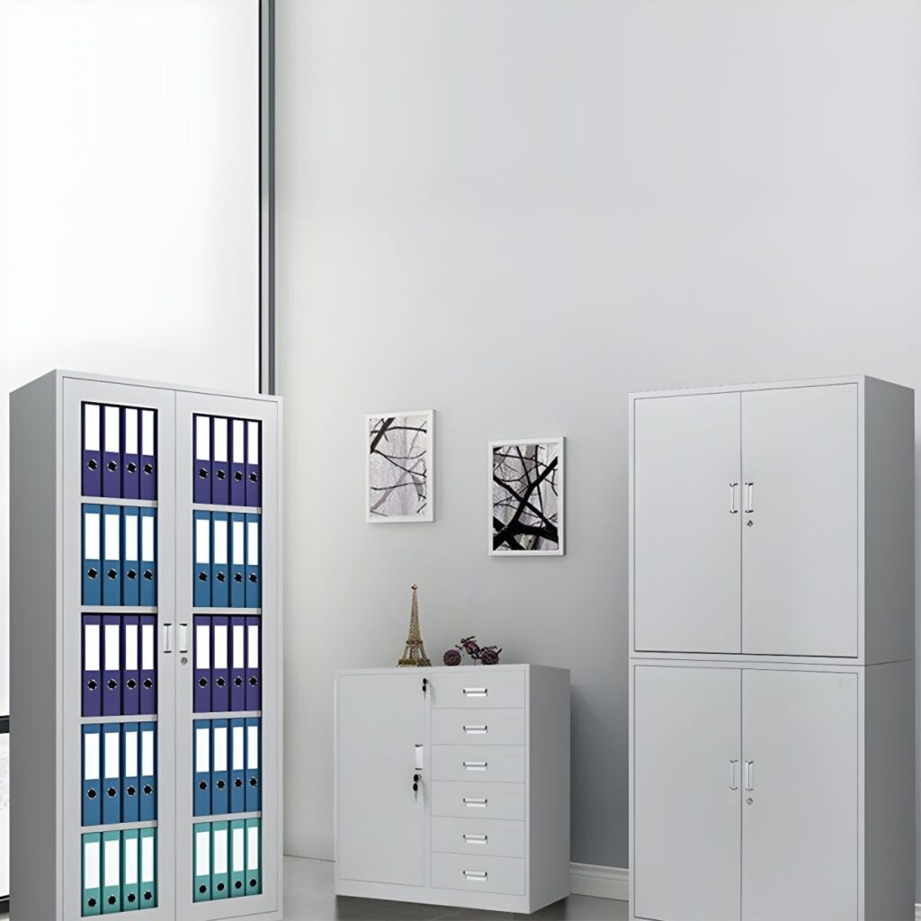 2-Door Full Glass Filing Cabinet - Gucca Furniture -Furniture Shop in Kenya
