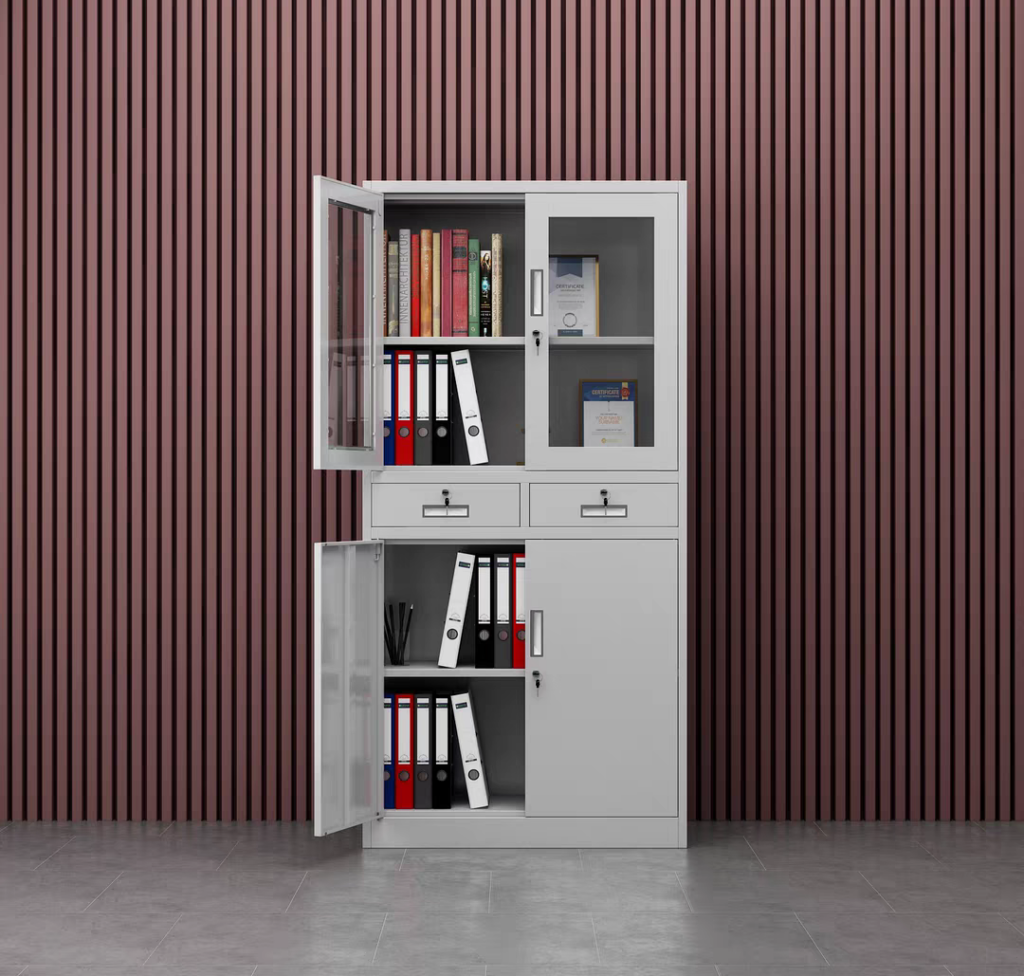 2-Door Half Glass Document Cabinet - Gucca Furniture -Furniture Shop in ...