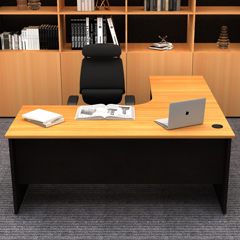 Generic Curved Study Desk with Drawers - Gucca Furniture -Furniture ...