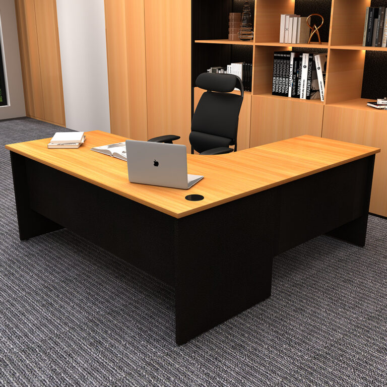 Generic Curved Study Desk with Drawers - Gucca Furniture -Furniture ...